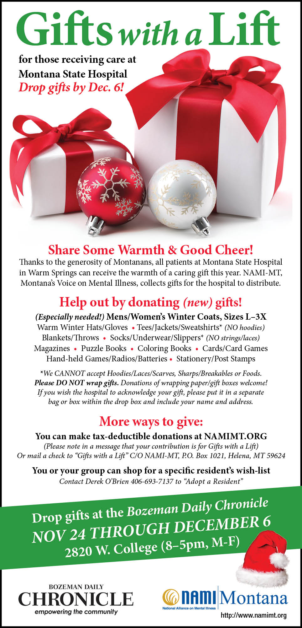 Gifts with a Lift – NAMI Bozeman